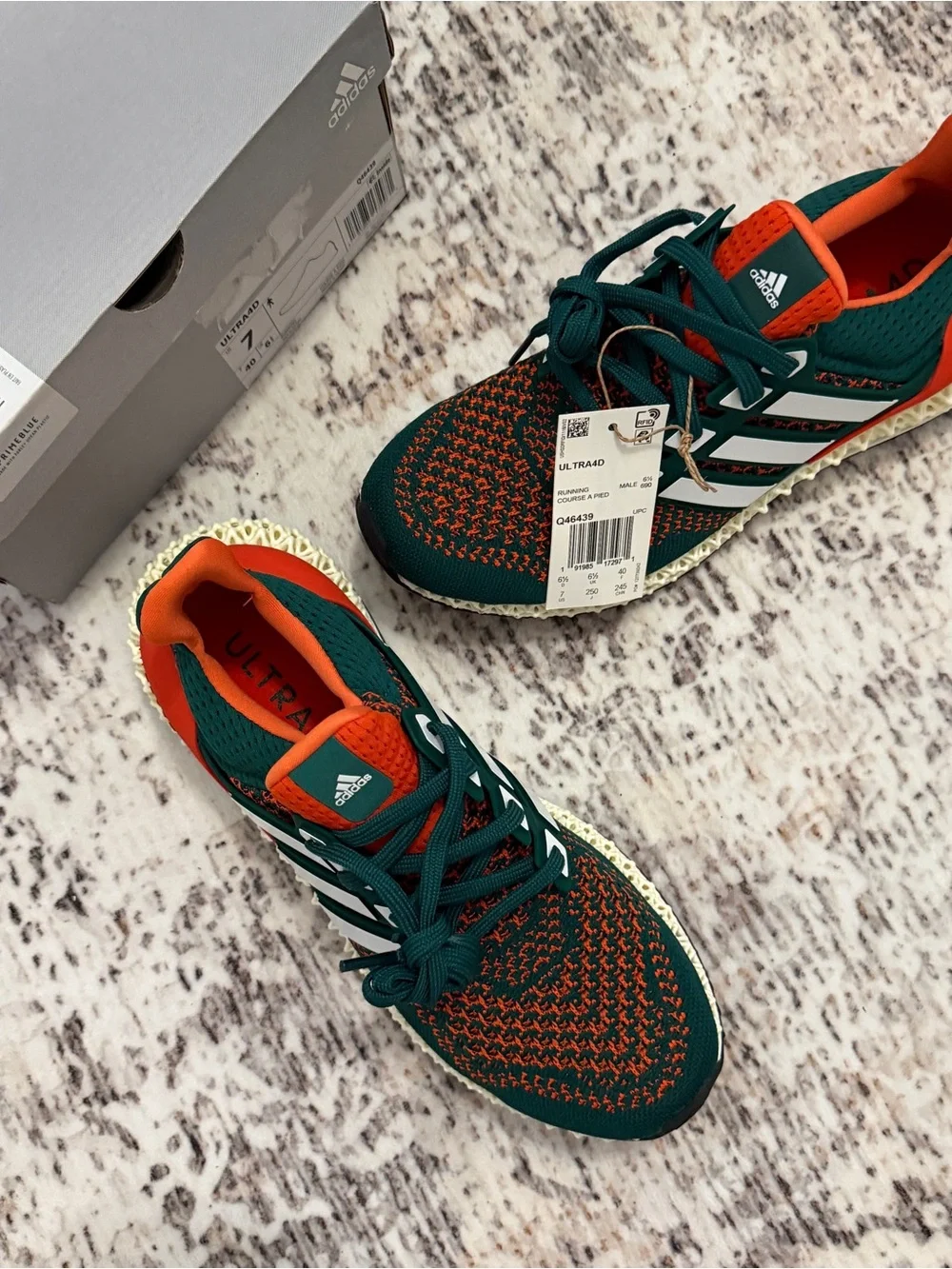 adidas | Shoes | Miami Hurricanes Adidas Ultra4d Knit Running Shoes In ...